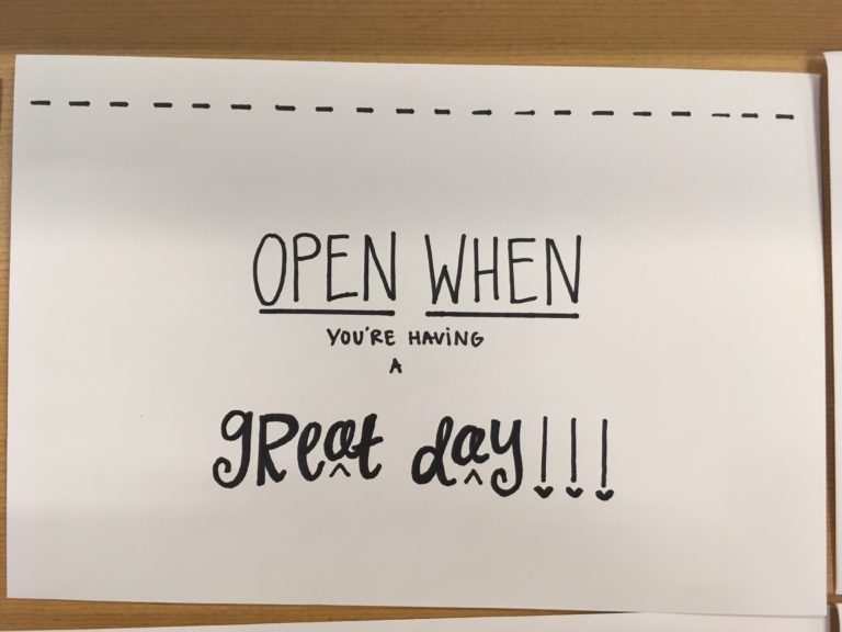 “open when” letters!