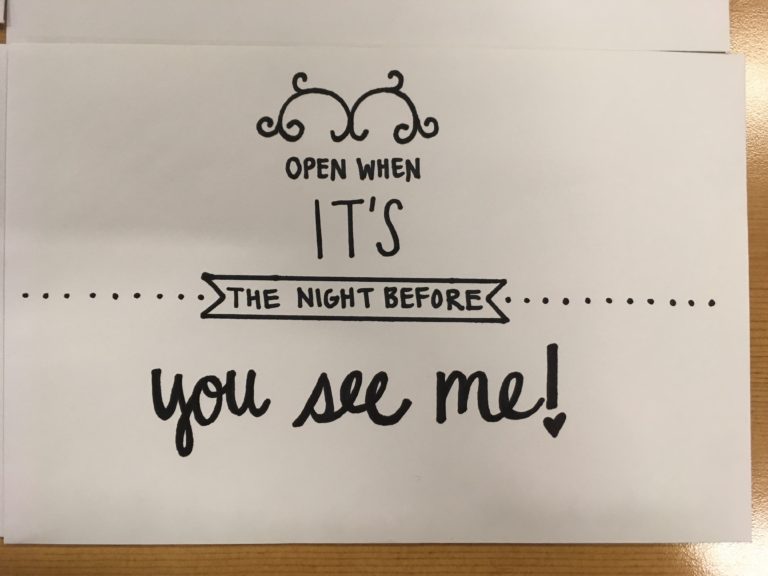 “open when” letters!